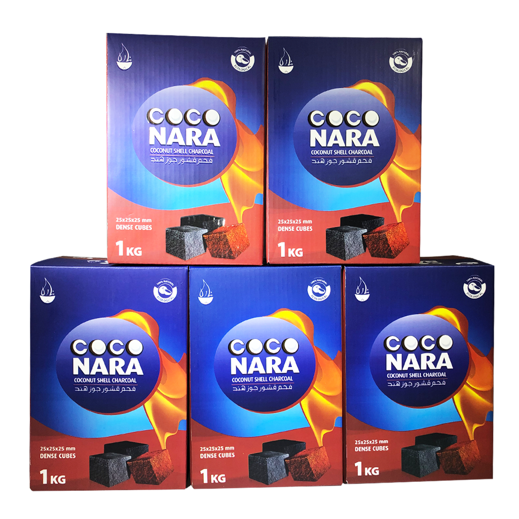 5x Coco Nara Hookah Charcoal 1KG - BIG CUBE | Coconara Online ...